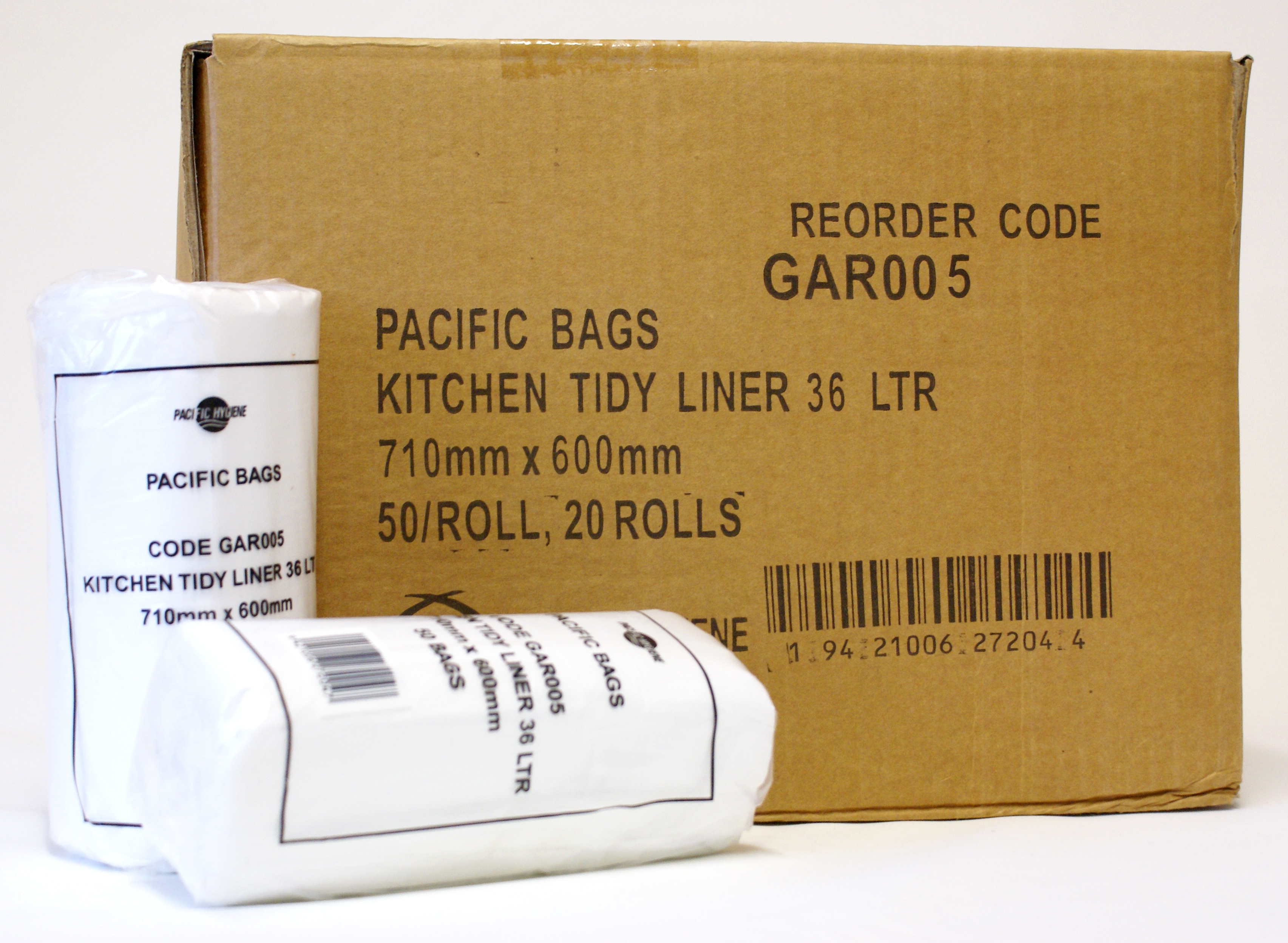 CTN OF 20 X 36L PACIFIC WHITE KITCHEN TIDY BIN LINER ROLLS | Arnold ...
